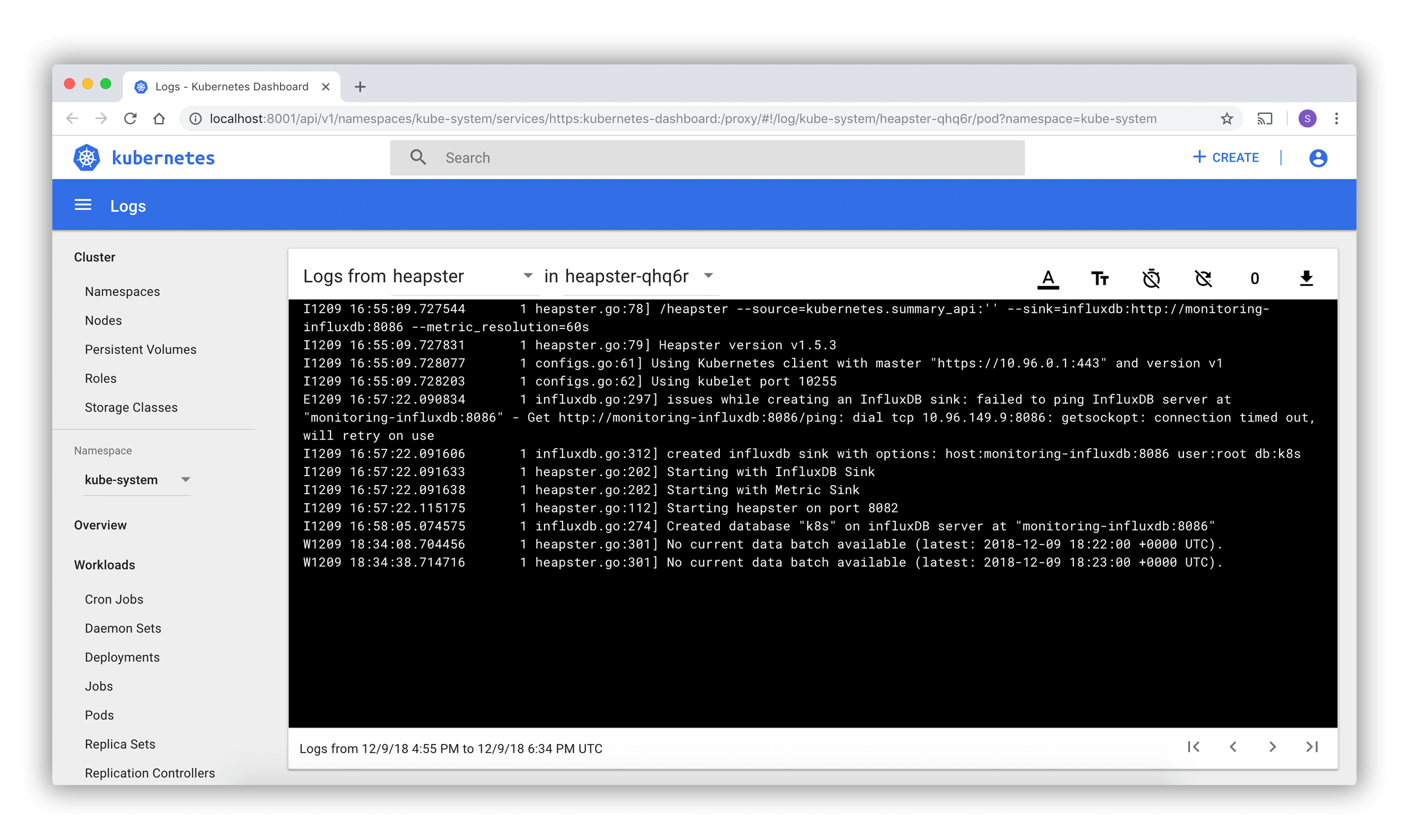 Web UI Dashboard Kubernetes